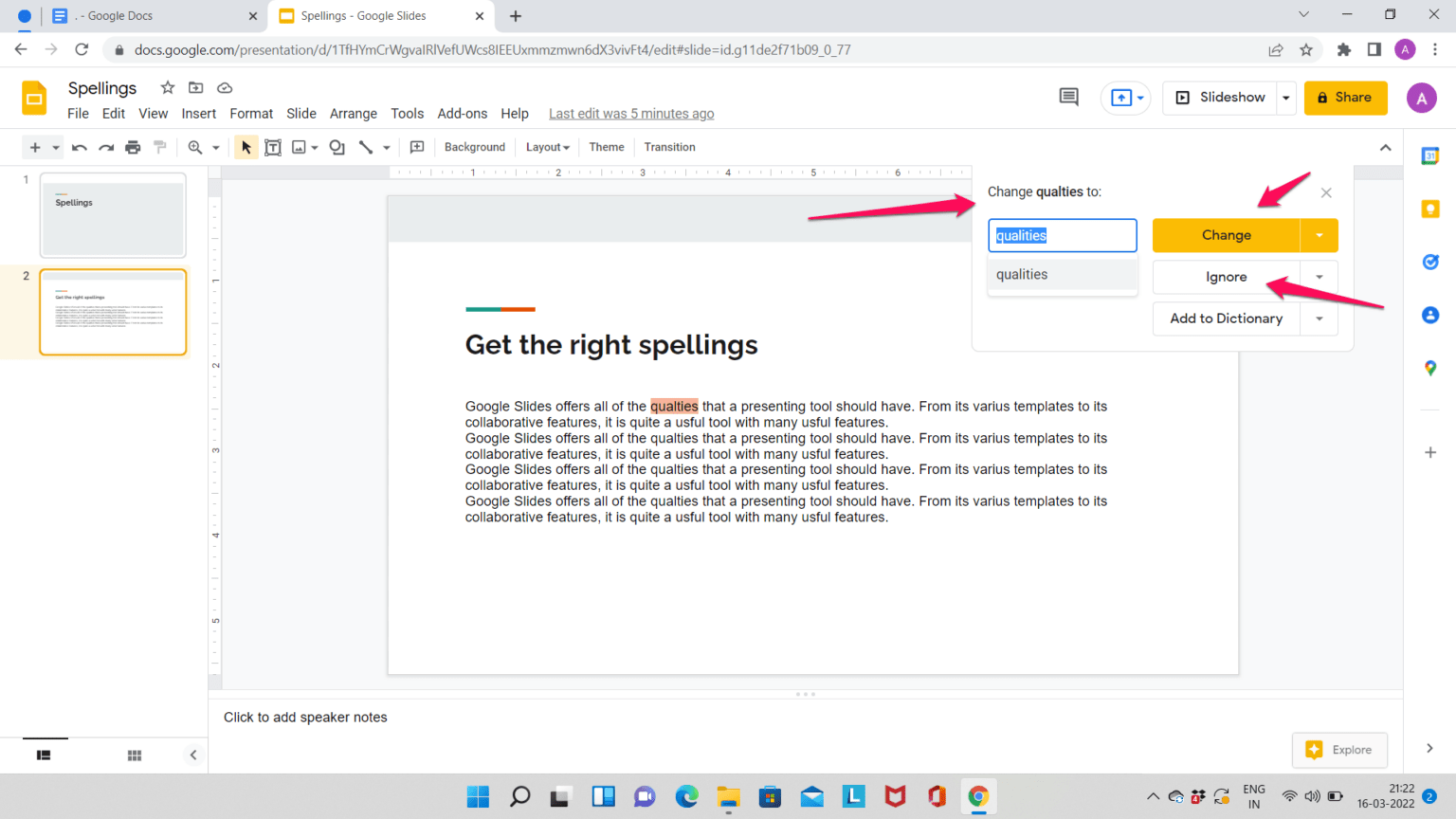 How to Use Spell Check in Google Slides?