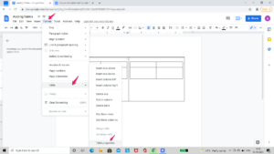 How to Add Tables Side by Side in Google Docs?