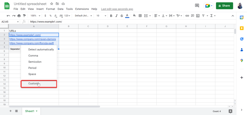 Split Text to Columns in Google Sheets: Split Data to Columns