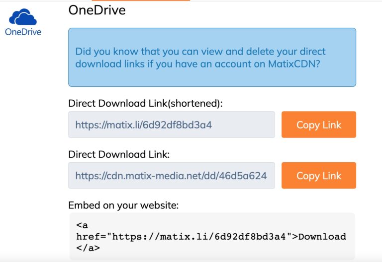 Create Direct Download Link for OneDrive Files: 2025