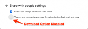 Why Google Drive Download Option is Missing?