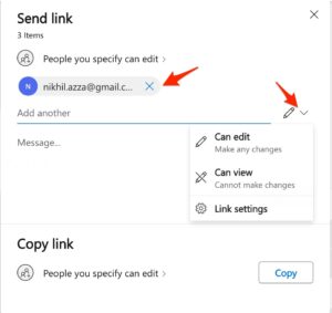 How to Create OneDrive Sharing Link on Web?