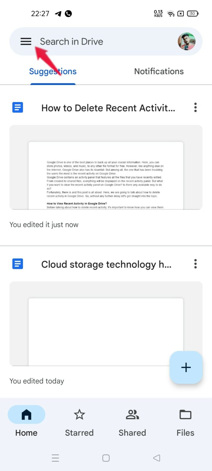 How to Delete Recent Activity in Google Drive?