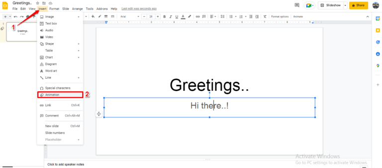 How to Add Animations and Transitions in Google Slides? - BytesBin