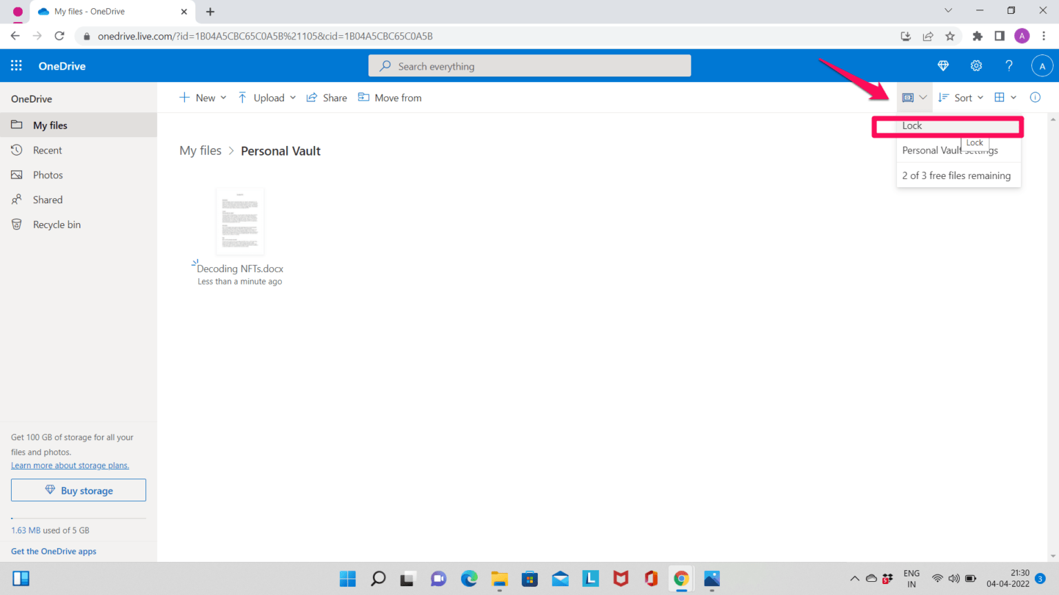 How to Use Personal Vault on OneDrive: Protect your Files