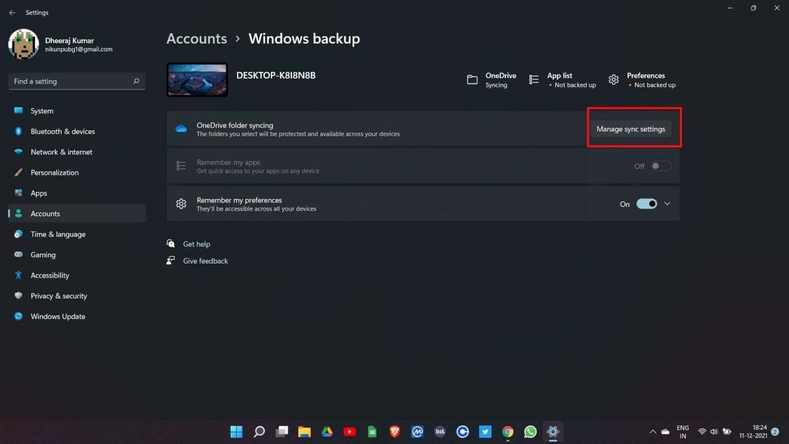 How to Backup Windows 11 to OneDrive?