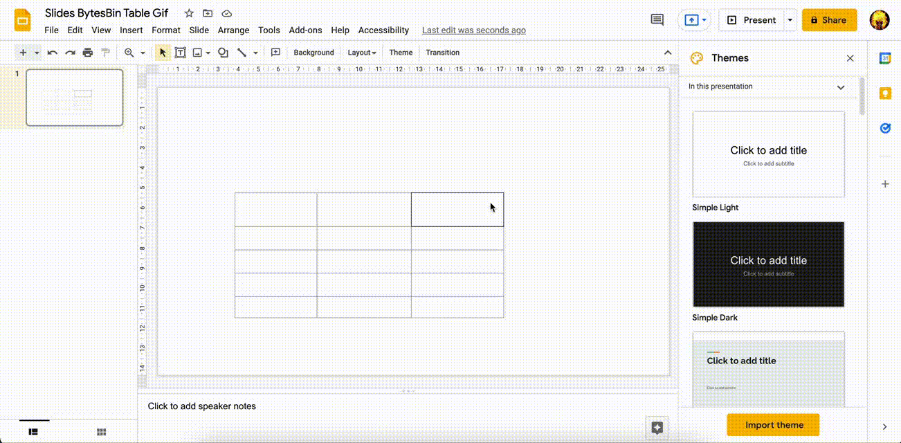 How To Add And Edit Tables In Google Slides BytesBin