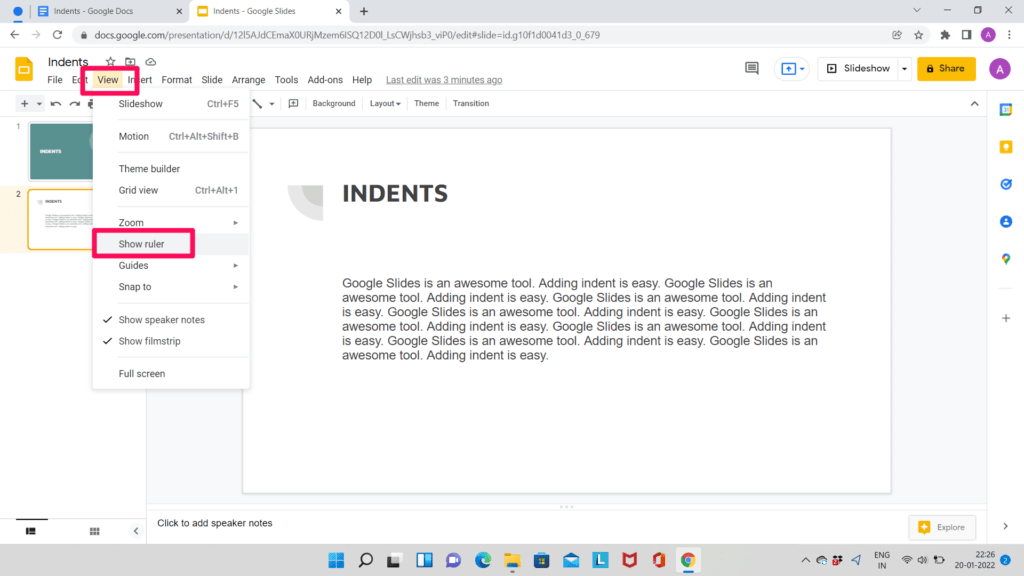 How to Add Indents in Google Slides in 2026?