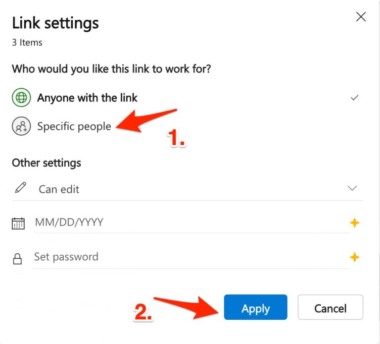 How to Create OneDrive Sharing Link on Web?