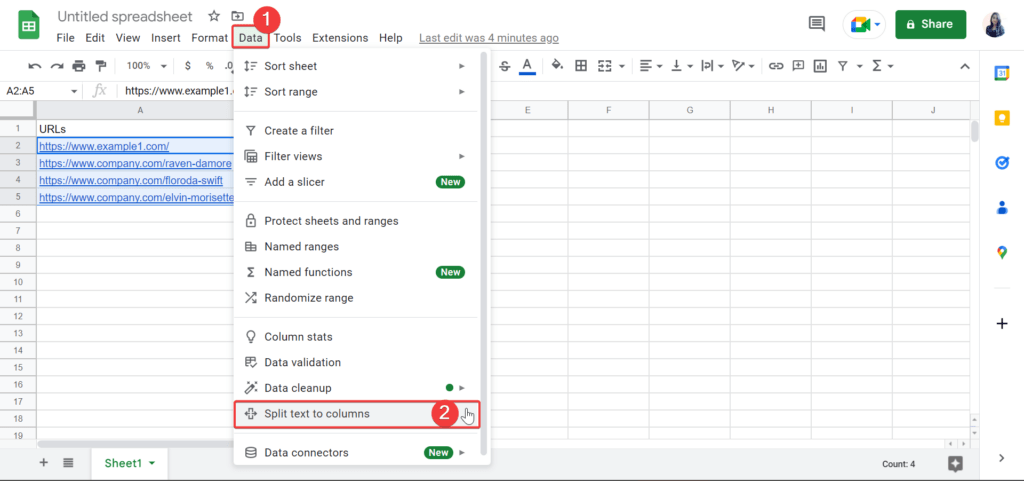 Split Text to Columns in Google Sheets: Split Data to Columns