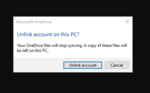How to Unsync OneDrive from Windows PC?