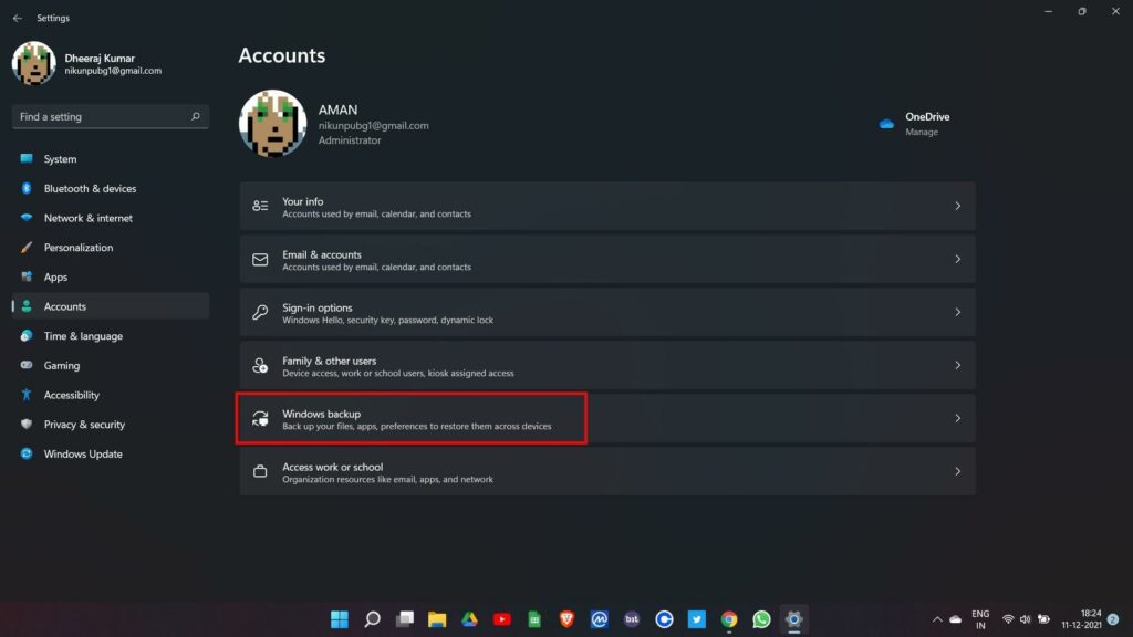 How to Backup Windows 11 to OneDrive?
